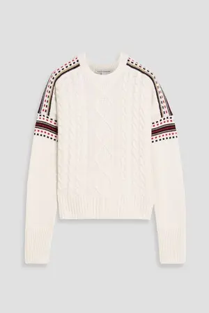 Autumn Cashmere Intarsia And Cable-knit Sweater