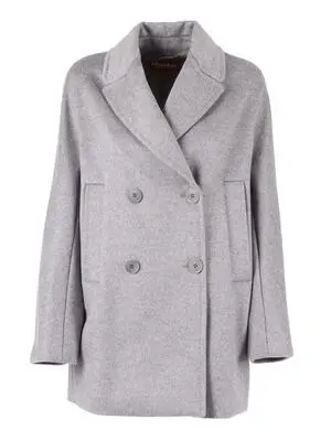 Max Mara Max Mara Studio Double Breasted Jacket - Gray