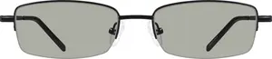 Zenni Lightweight Rectangle Half-rim Flex Titanium Eyeglasses - Black