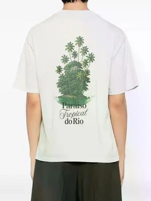 MELT Parrot-embroidered T-shirt - Grey