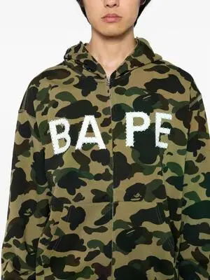 A BATHING APE Camouflage-print Hoodie - Green