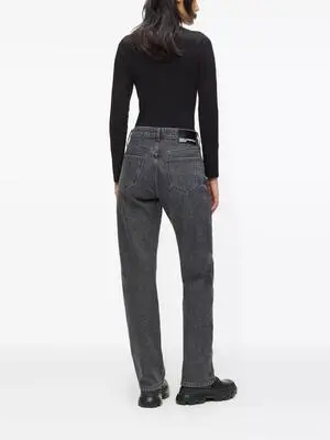 Karl Lagerfeld High-rise Straight Leg Jeans - Black
