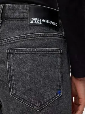Karl Lagerfeld High-rise Straight Leg Jeans - Black