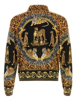 Versace Wild Cats Printed Knit Shirt