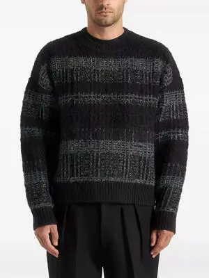 Manière De Voir Checked Pattern Knit Sweater