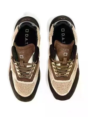 D.a.t.e. Shiny Leather Teddy Sneakers