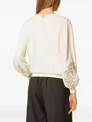 TWINSET Embroidered V-neck Sweater