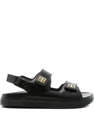 Givenchy Pattern Double Strap Sandals - Black
