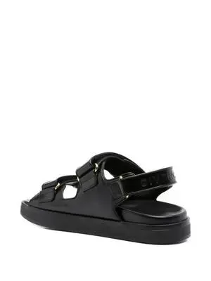 Givenchy Pattern Double Strap Sandals - Black