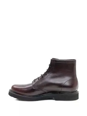 Premiata Topstitched Lace-up Boots