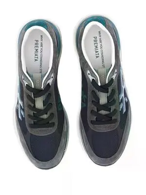 Premiata Logo Heel Trainers - Blue