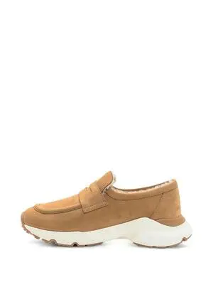 TOD'S Shearling-lined Loafers - Brown