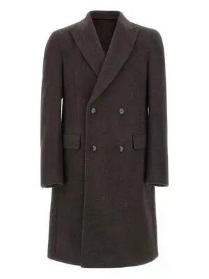 BOSS Peak Lapels Double-breasted Coat