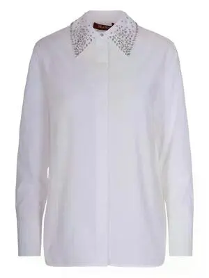 Max Mara Embellished-collar Cotton Shirt