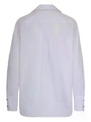 Max Mara Embellished-collar Cotton Shirt
