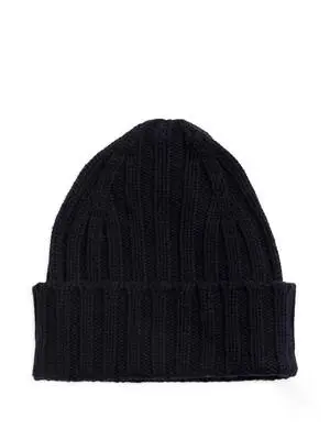 Chinti & Parker Ribbed Wool-cashmere Beanie - Blue