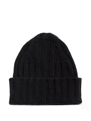 Chinti & Parker Ribbed Beanie - Black