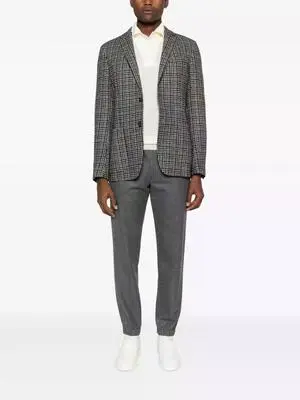 Zegna Checked Jacket - Grey