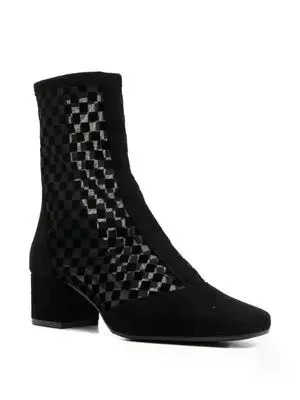 CAREL Checkered Ankle Boots