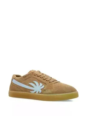 Palm Angels Palm Tree Leather Sneakers - Brown