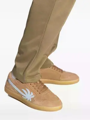 Palm Angels Palm Tree Leather Sneakers - Brown