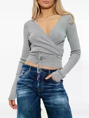 Dsquared2 Wrap-style Knit Top - Grey