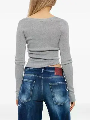 Dsquared2 Wrap-style Knit Top - Grey