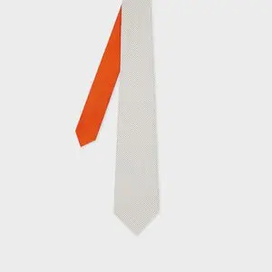 Paul Smith Silk Polka Dot Neck Tie - White