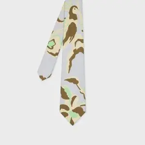 Paul Smith Printed Silk Necktie - Blue