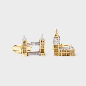 Paul Smith Gold And Silver 'london Souvenir' Cufflinks - Multicolour