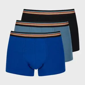 Paul Smith 'signature Stripe' Waistband Boxer Briefs Three Pack Multicolour