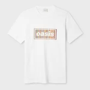 Paul Smith X Oasis 'signature Stripe' Logo T-shirt - White