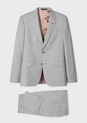 Paul Smith The Soho Tailored-fit Check Wool Suit - Grey