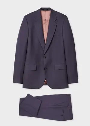 Paul Smith The Mayfair Dark Wool 'a Suit To Travel - Purple