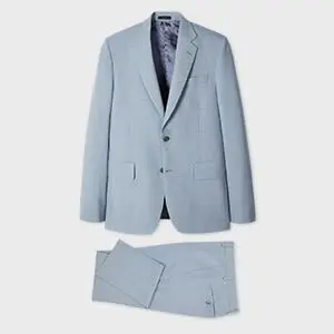 Paul Smith The Brierley Light Overdyed Marl Wool Suit - Blue