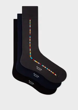 Paul Smith Central 'signature Stripe' Socks Three-pack