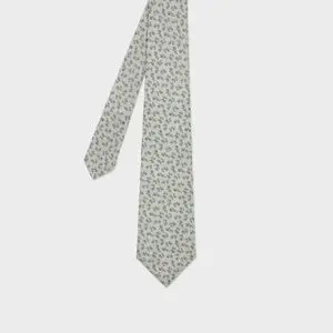 Paul Smith Floral Print Silk Neck Tie - Green