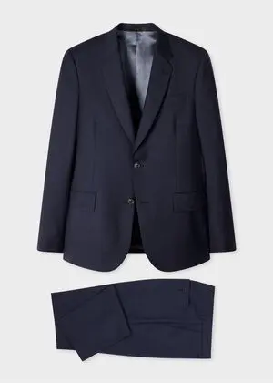Paul Smith The Soho Tailored-fit Navy Tropical Wool Suit - Blue