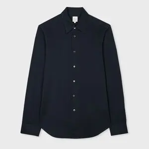 Paul Smith Navy Cotton Pique Shirt - Blue