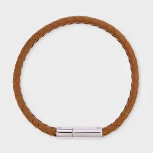 Paul Smith Braided Leather Bracelet - Brown