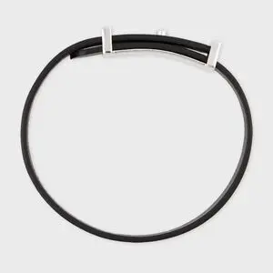 Paul Smith Signature Buckle Leather Bracelet - Black