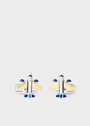 Paul Smith Gold And Silver 'aeroplane' Cufflinks