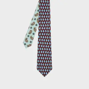 Paul Smith Paul Smith Contrast Paisley Silk Tie Red