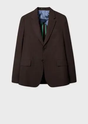 Paul Smith Dark Linen Buggy-lined Blazer - Brown