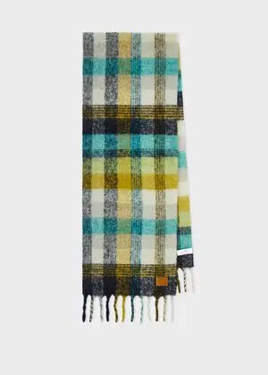 Paul Smith Merino Wool Check Scarf