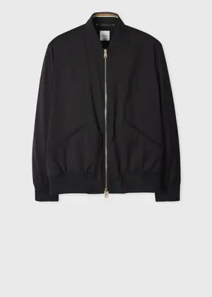 Paul Smith Wool Bomber Jacket - Black