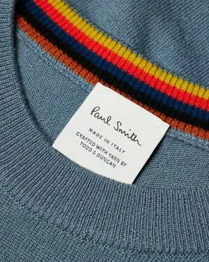 Paul Smith Crew Neck Cashmere Sweater - Blue