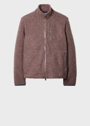 Paul Smith Wool-blend Zip Fleece Jacket