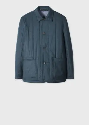 Paul Smith Wool-cashmere Flannel Quilted Jacket