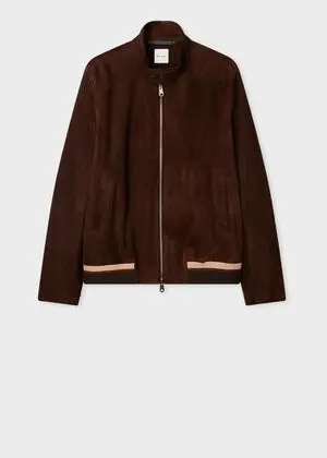 Paul Smith Funnel Neck Suede Jacket